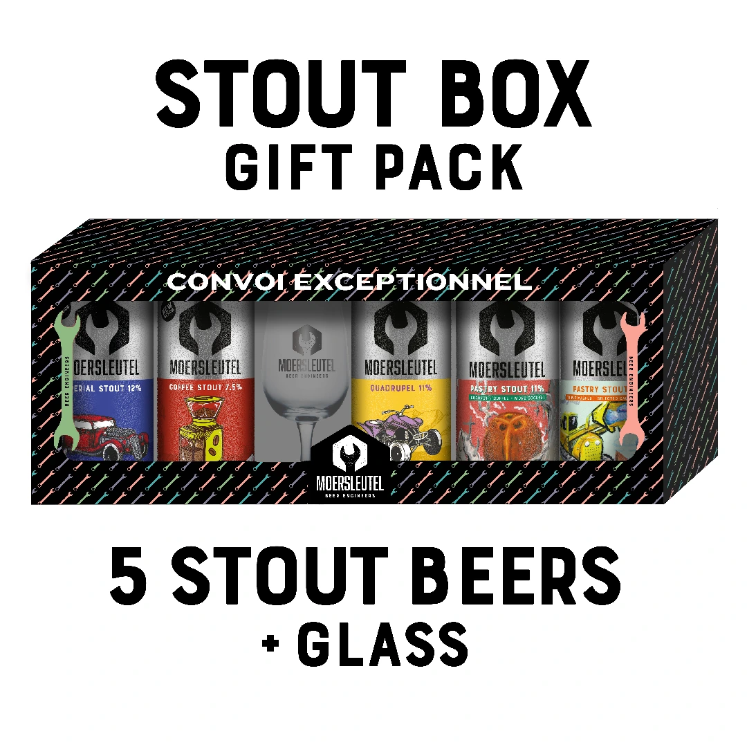 Gift Pack - 5 Dark Beers + Glass - moersleutel.com